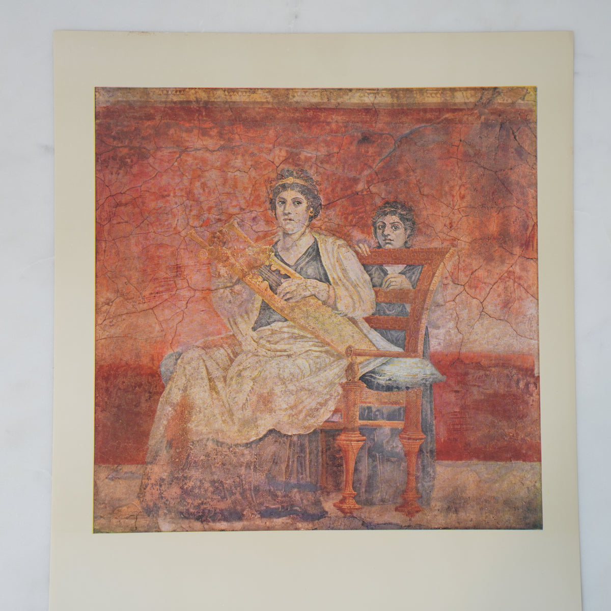 Vintage 1958 Roman "Woman Playing the Kithara" Art Print – GOLDEN RULE ...