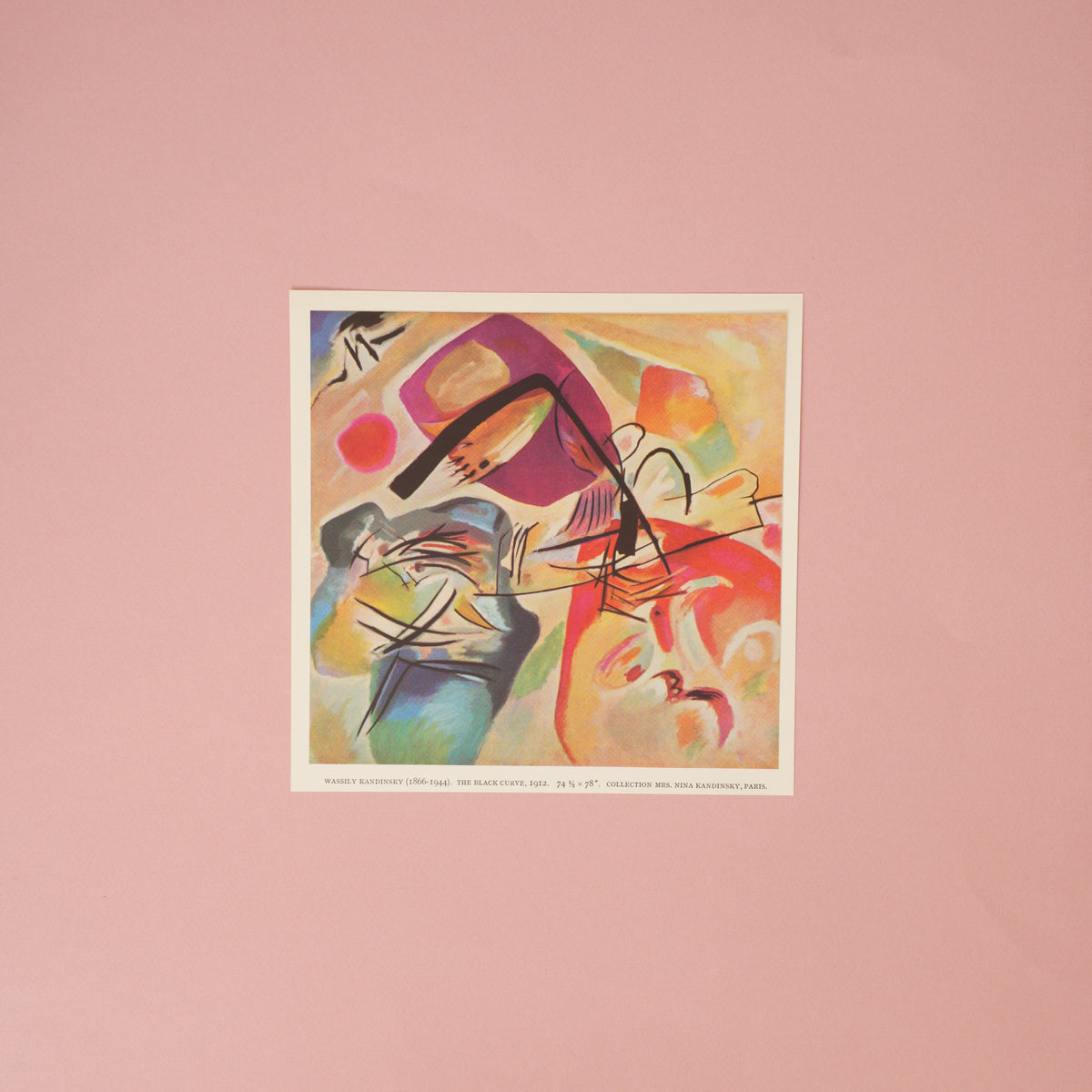 Vintage 1950 Wassily Kandinsky "The Black Curve" Art Print | Art ...