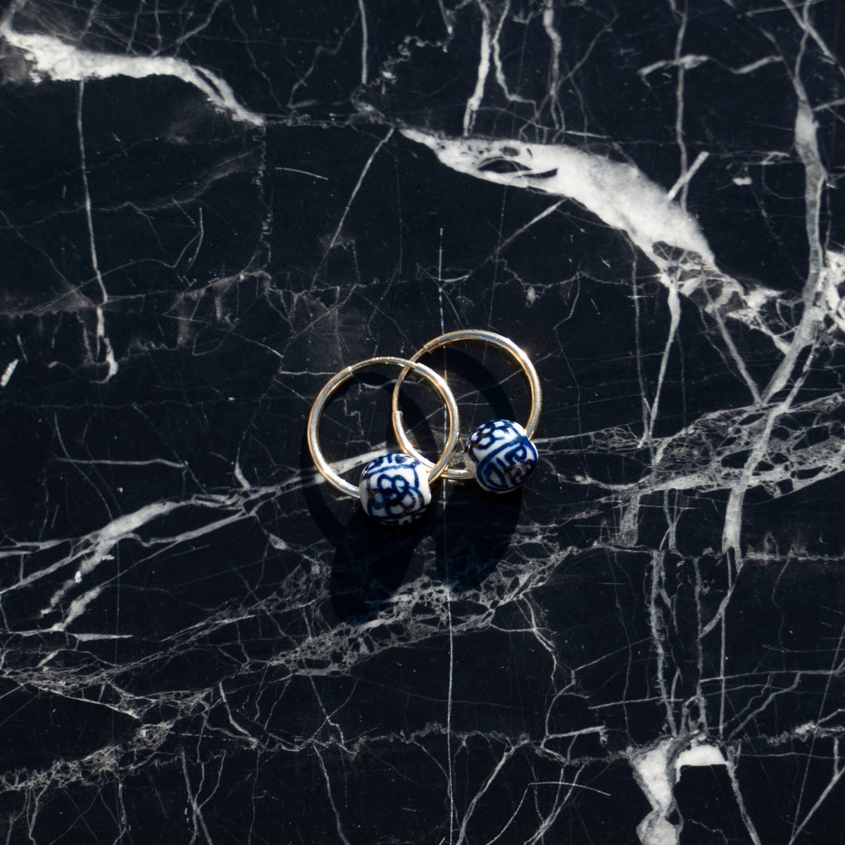 Threaded Chinoiserie and Gold Hoop Earrings | Golden Rule Gallery ...