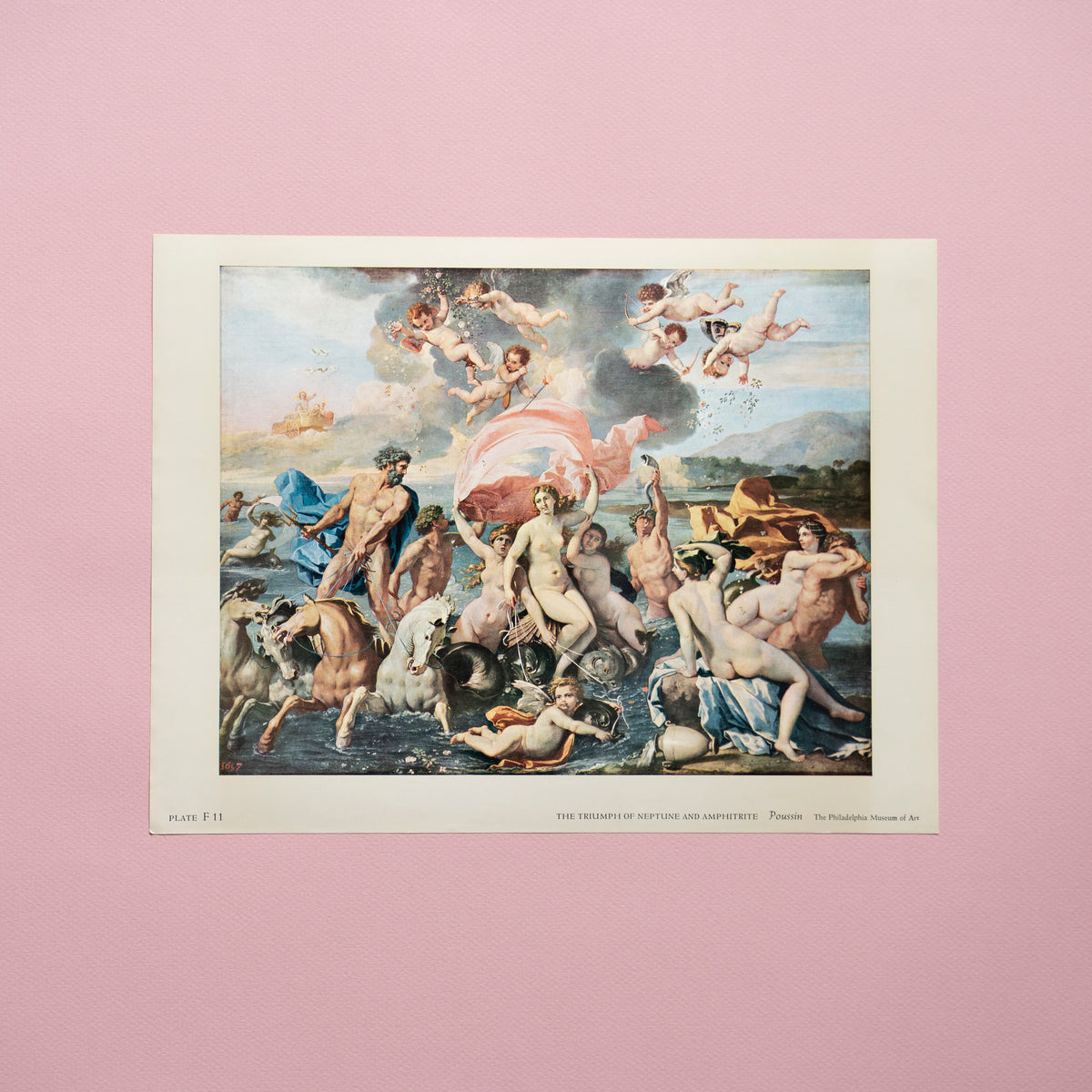 Vintage 1959 Poussin "The Triumph of Neptune and Amphitrite" Art Print ...