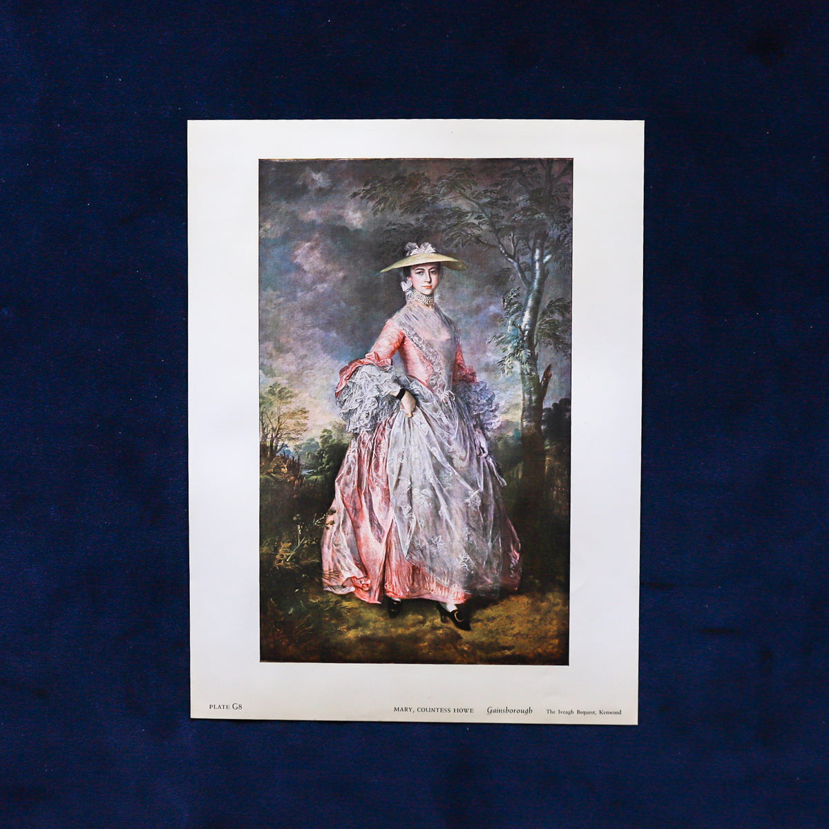 Vintage 1959 Gainsborough "Mary, Countess Howe" Portrait Art Print ...
