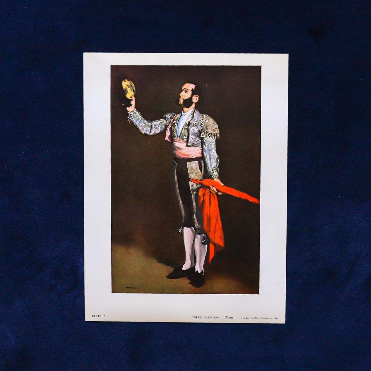 Vintage 1960 Manet “Torero Saluting” Portrait Art Print – GOLDEN RULE ...