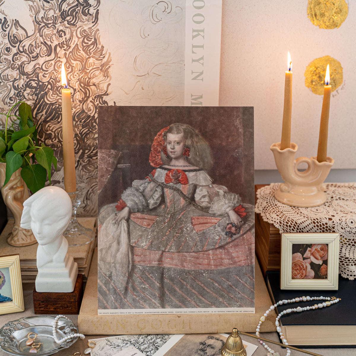 Vintage 1937 Velasquez "Infanta Margarita Teresa in Red" Art Print ...