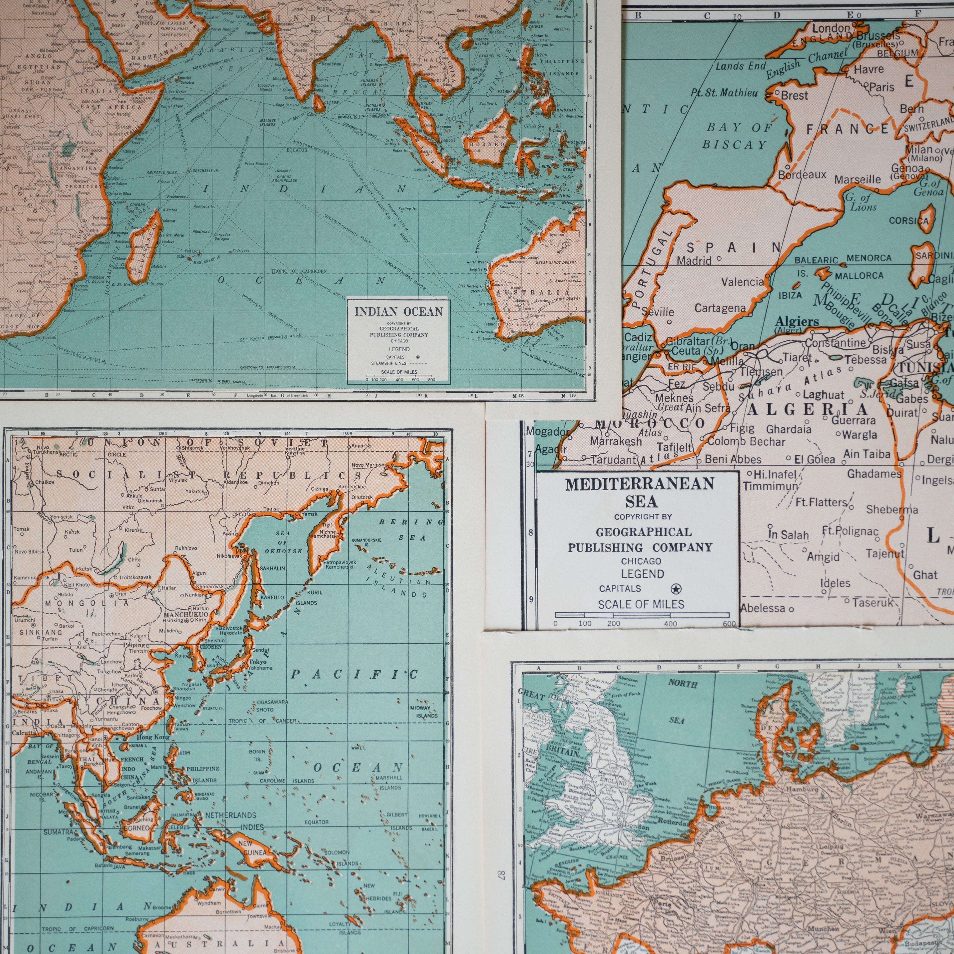 Vintage 1940 Census | Vintage Atlas Maps for Framing | Vintage World ...
