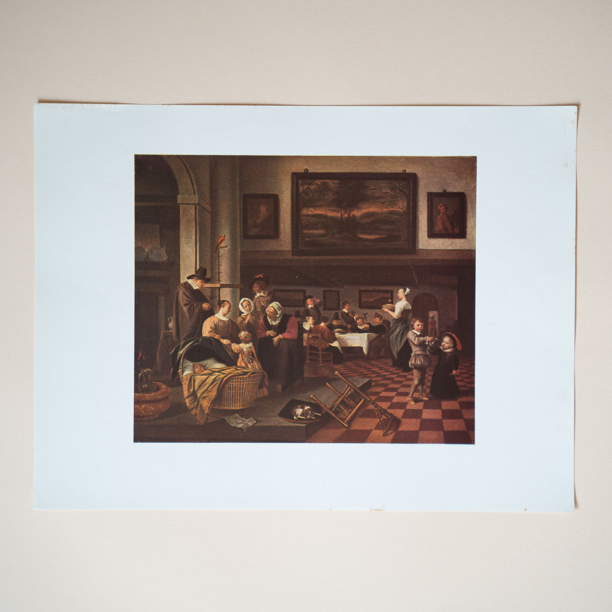 Vintage 1940s Jan Steen "Baptismal Party" Art Print – GOLDEN RULE GALLERY