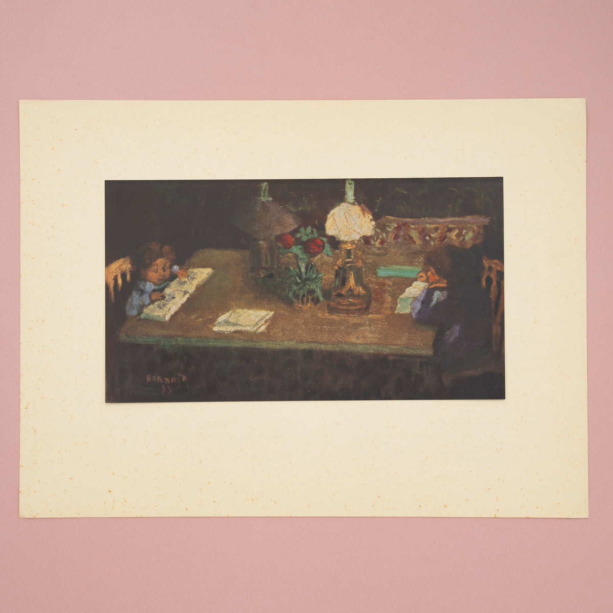 Rare Vintage 1946 Bonnard Interior "La Famille Terrasse” Swiss Art Pri ...