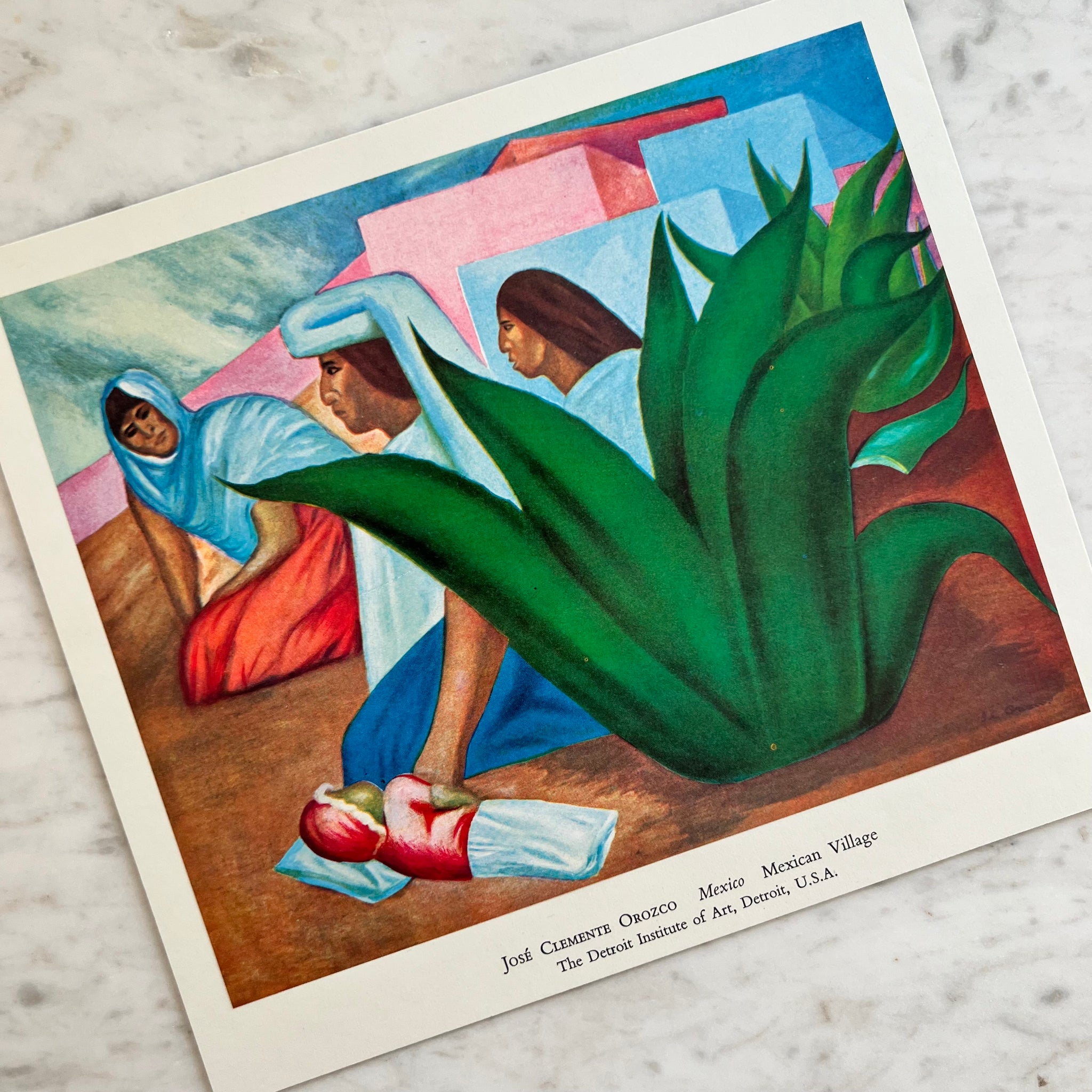 Vintage 1962 José Clemente Orozco "Mexican Village" Art Print ...