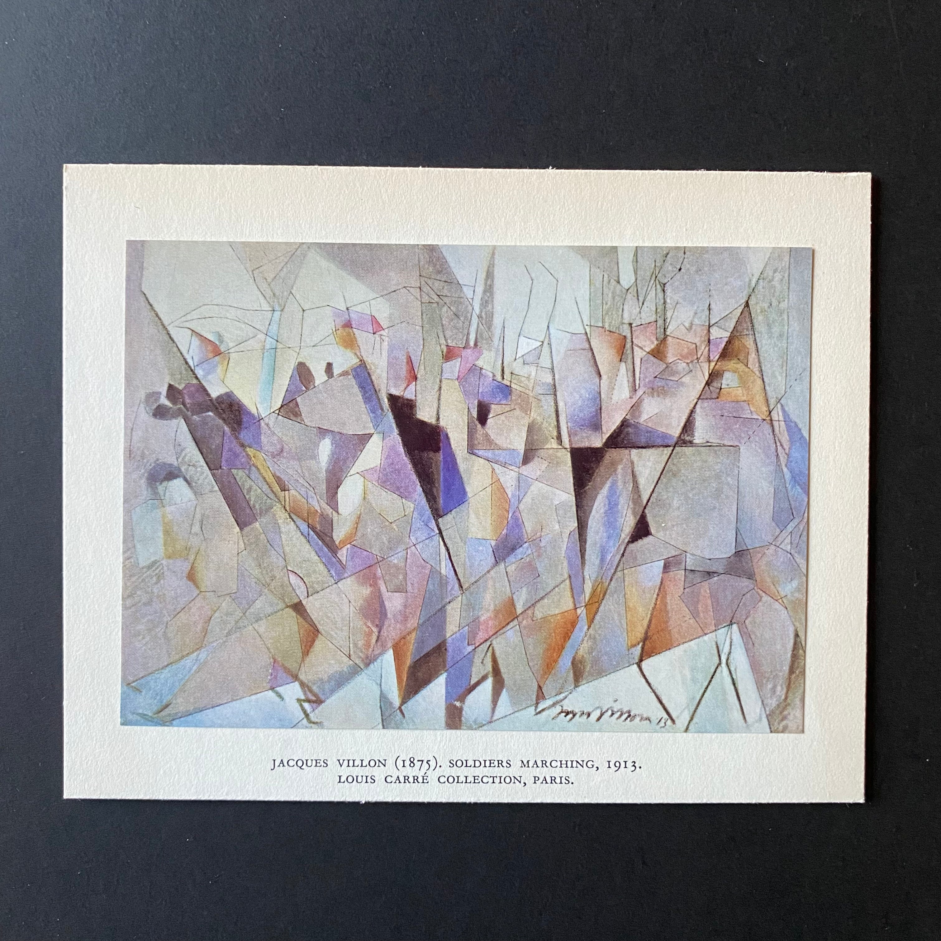 Vintage 1950's Villon "Soldiers Marching" Mini Offset Lithograph Art ...