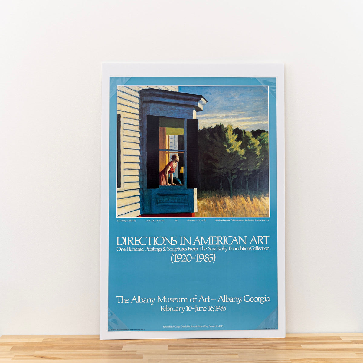 Vintage 80s Art Exhibition Poster Cape Cod Morning by Edward Hopper ...