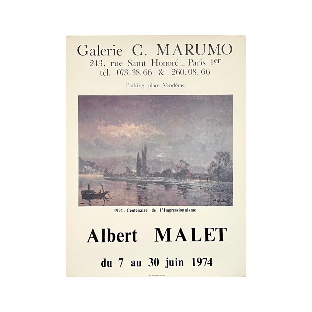 Vintage 1974 Albert Malet French Gallery Exhibition Poster – GOLDEN ...