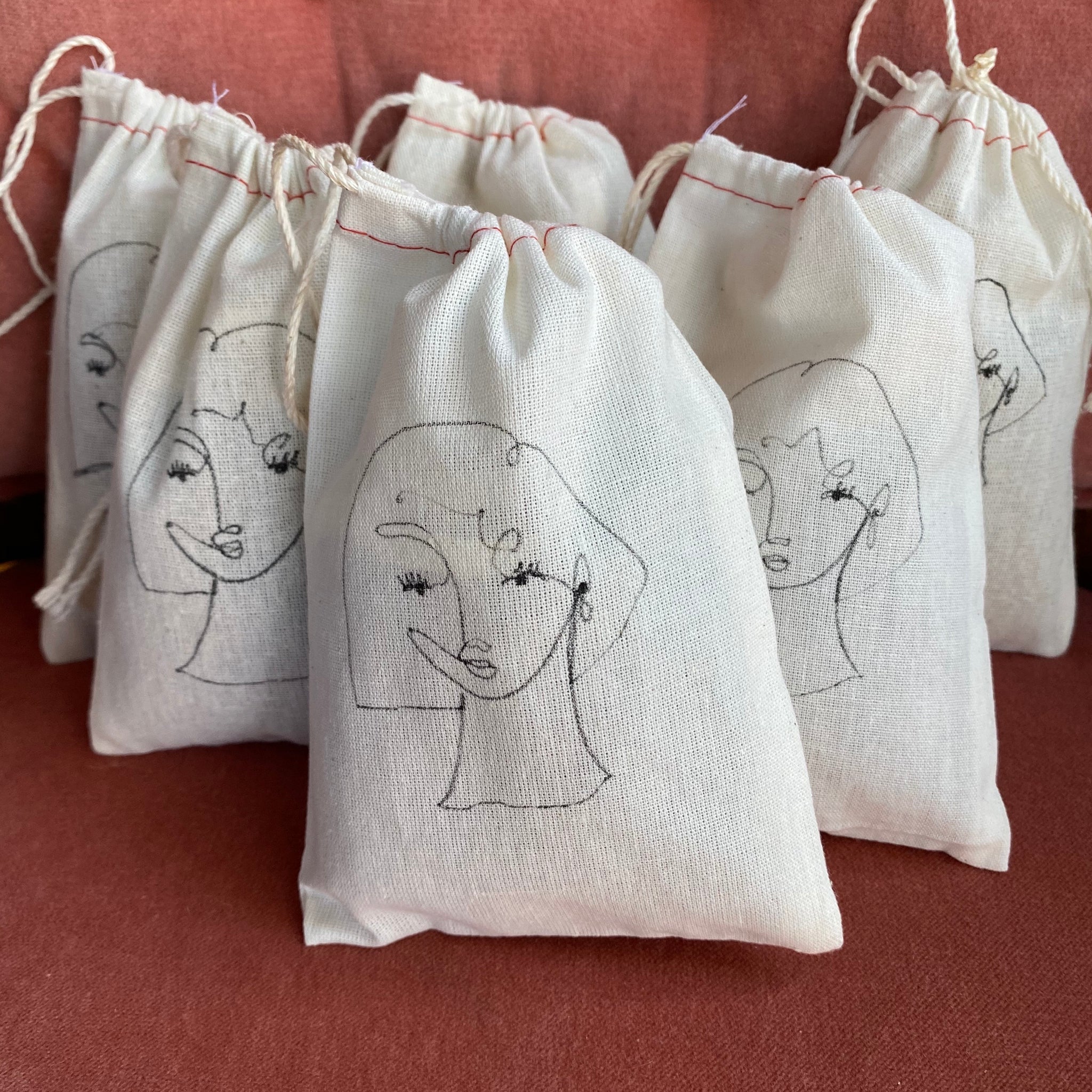 Lavender Sachet with Original Single Line Contour Drawing – GOLDEN RULE ...