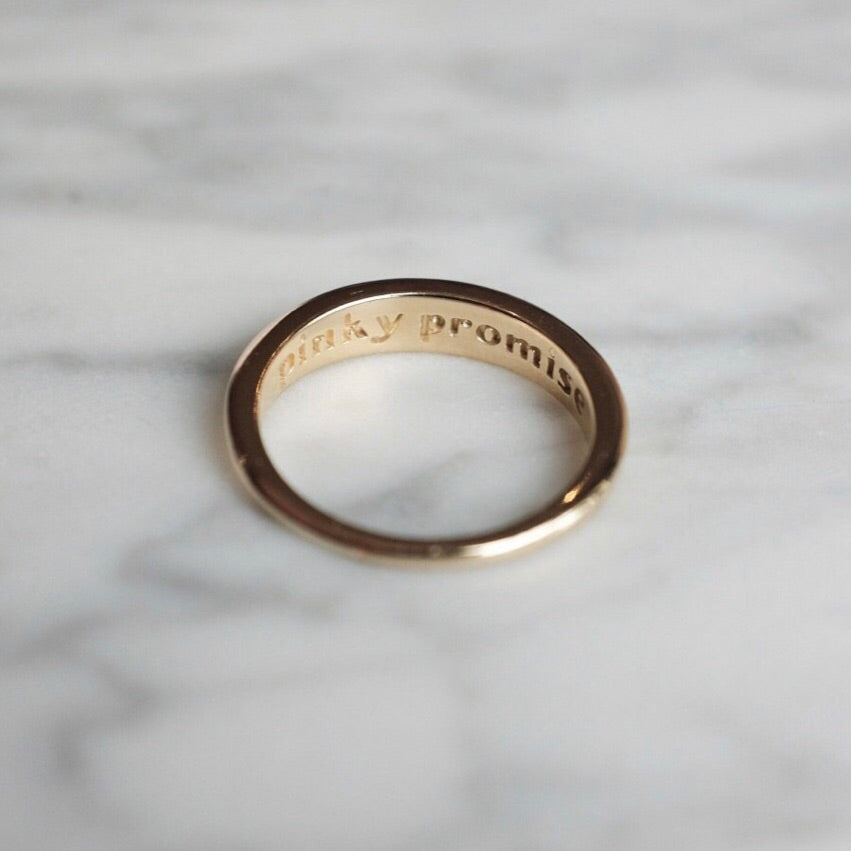 Gold Plated Pinky Promise Ring | Golden Rule Gallery – GOLDEN RULE GALLERY