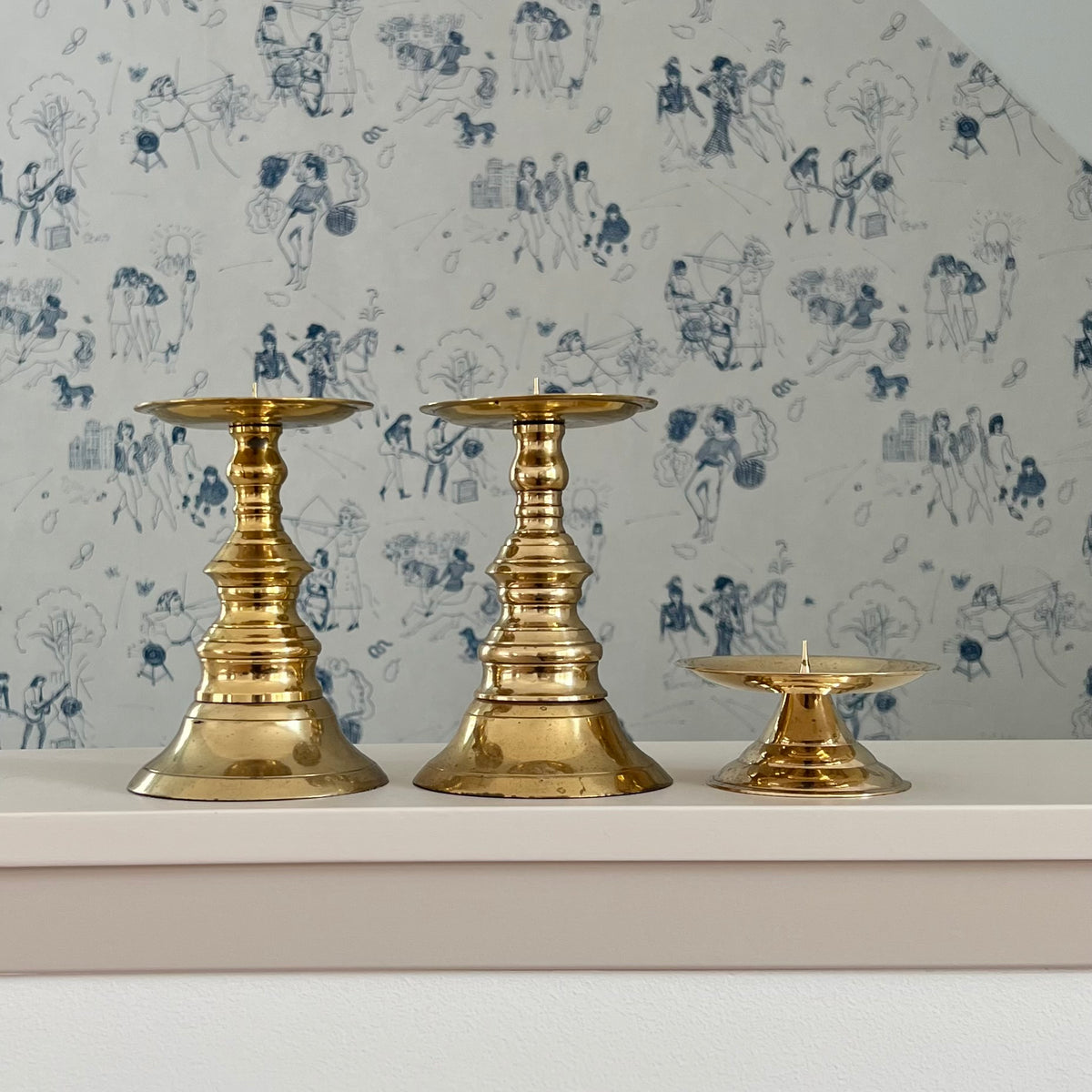 Curated Vintage Home Goods | Classic Solid Brass Candle Holders ...