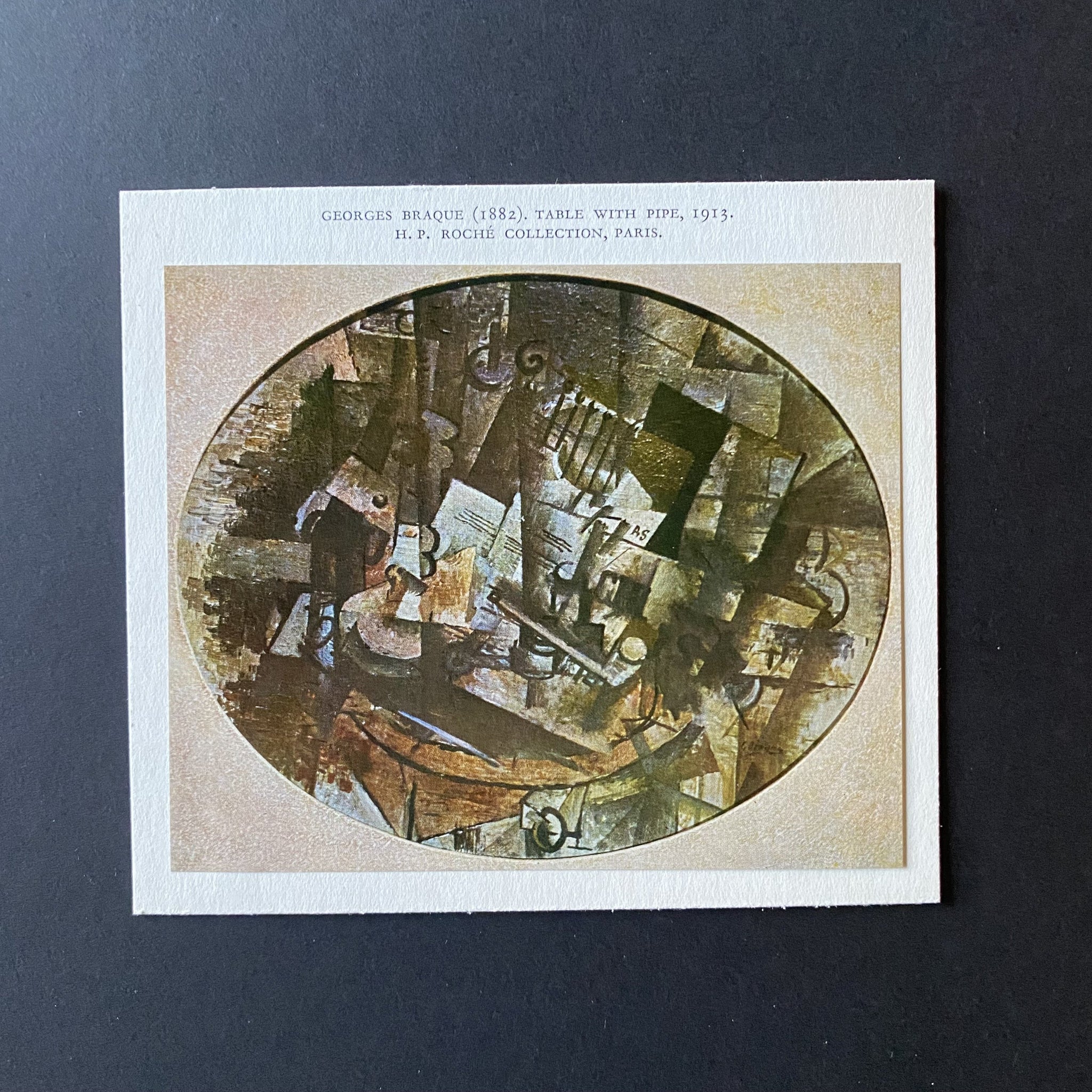 Vintage 1959 Georges Braque "Table with Pipe" Mini Offset Lithograph ...